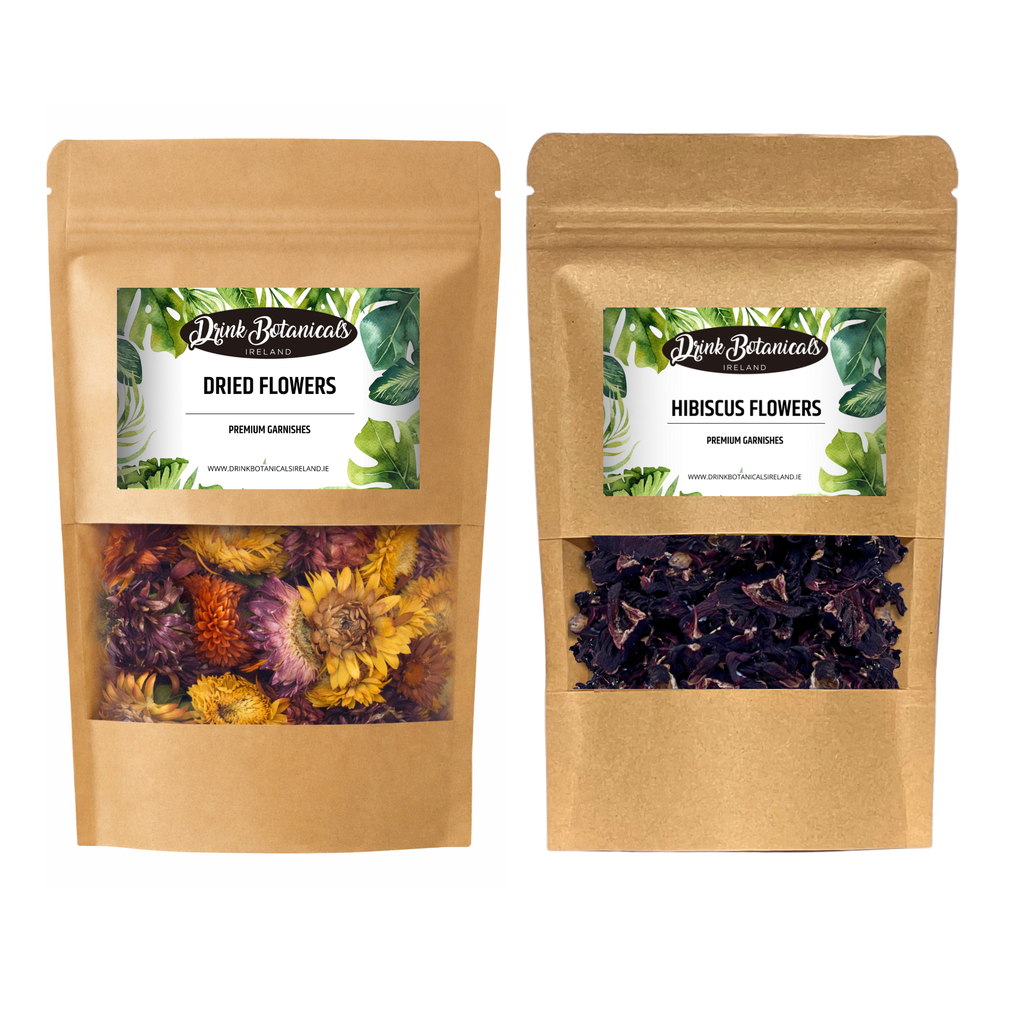 Dried Mixed Flowers (20G) & Hibiscus Flowers (40G) Combo Pack – Drink ...